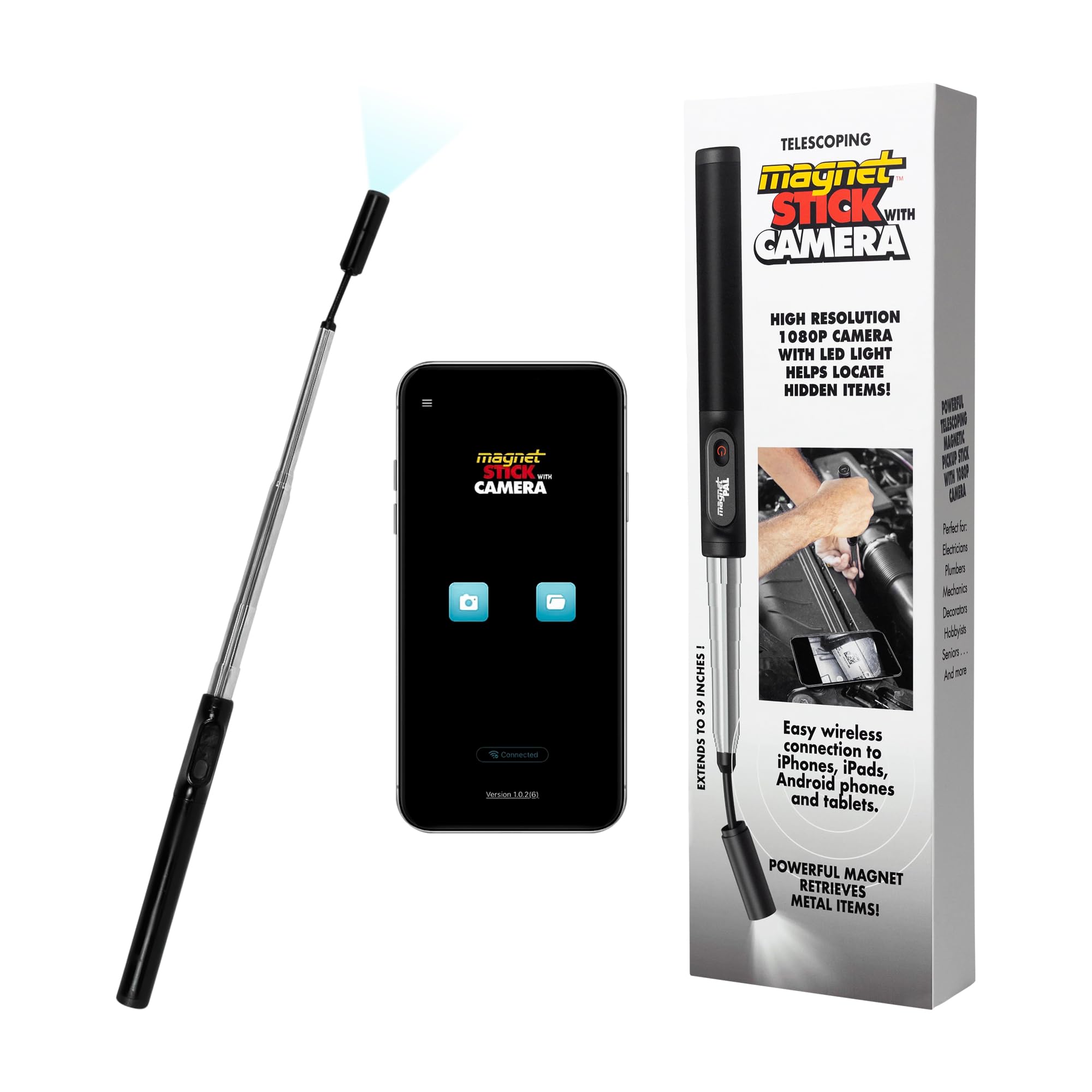 Amazon.com: MagnetPAL Telescopic Magnetic Pick-up tool，Inspection ...