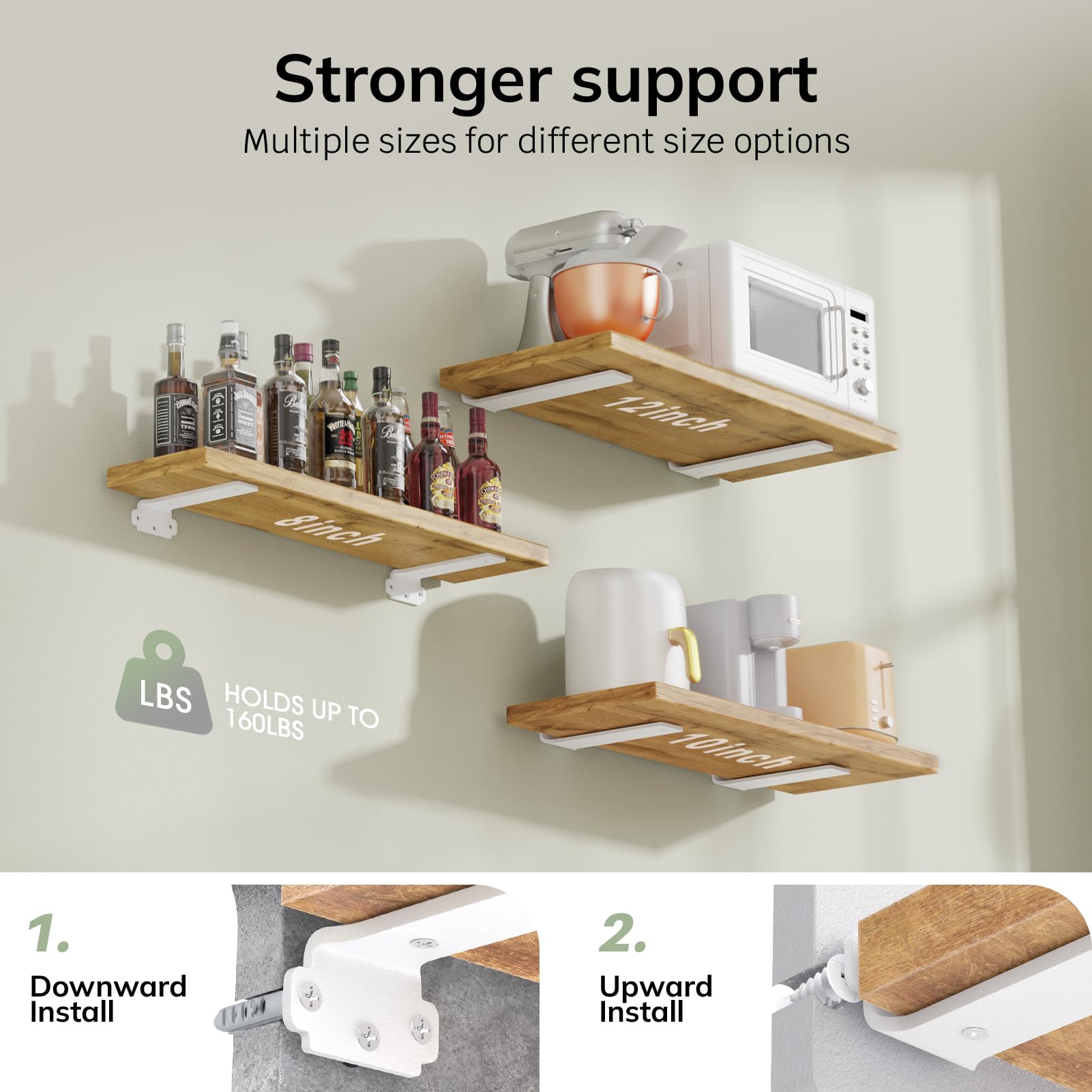 Snapklik.com : Shelf Brackets, Floating Shelf Bracket 6 Pack 6 Inch ...