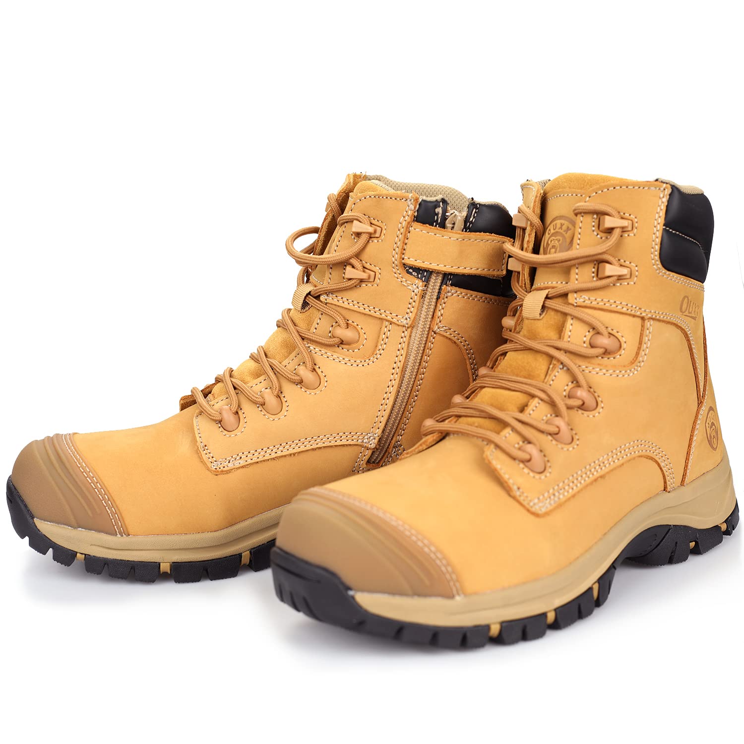 OUXX Steel Toe Work Boots, YKK Zipper, ASTM F2413 Electric Hazard ...