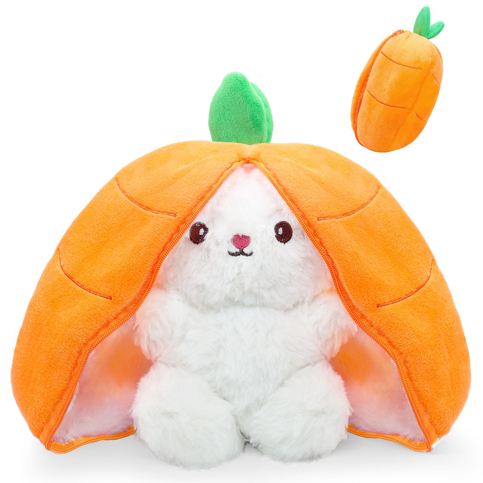 Bunny Plushie Reversible Toy,Easter Cute Toy For Kids,Cuddle Strawberry ...