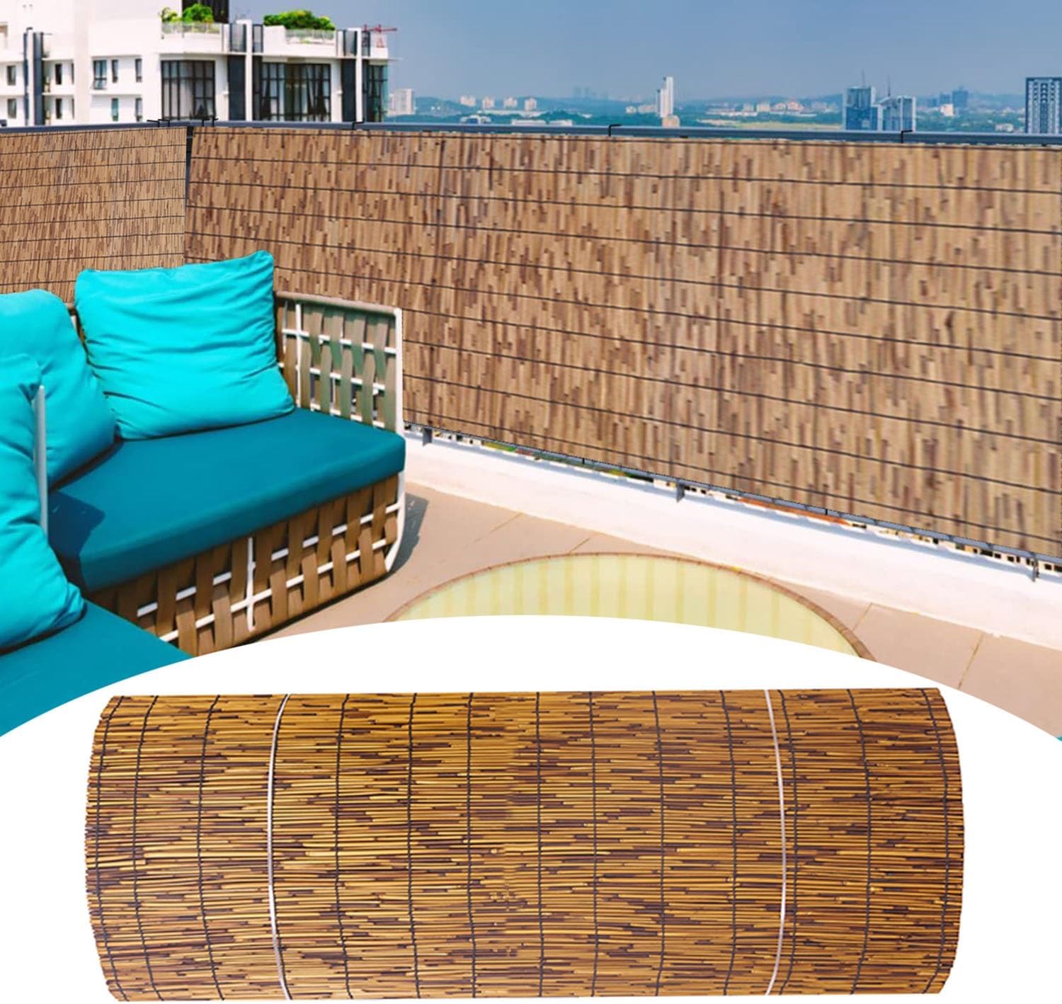 Amazon.com : YPINKZ Bamboo Fencing Privacy Fence Great Reed Fencing ...