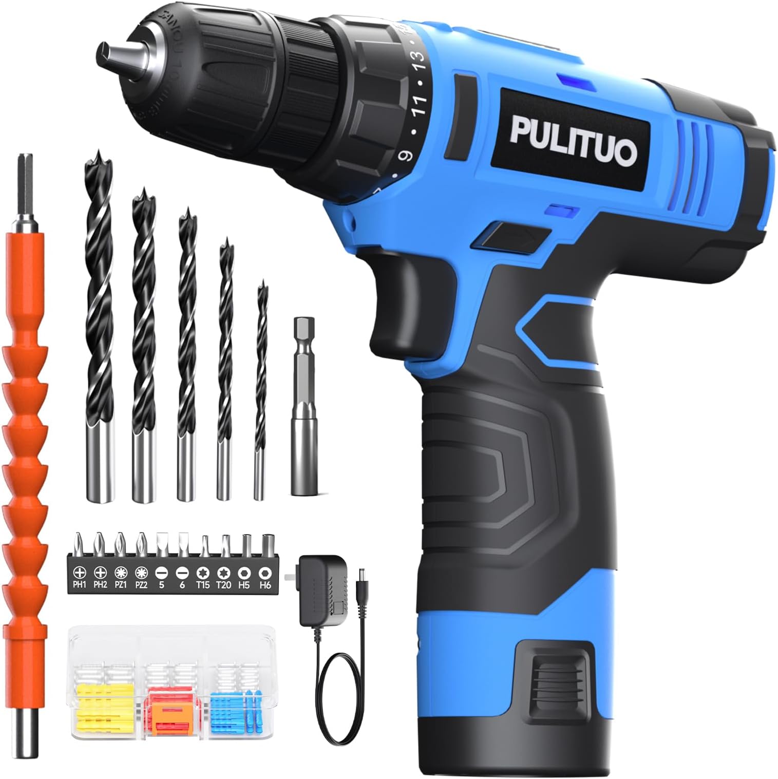 Amazon.com: KREBS Cordless Drill Set, 12V Power Drill Set with 1.5Ah ...