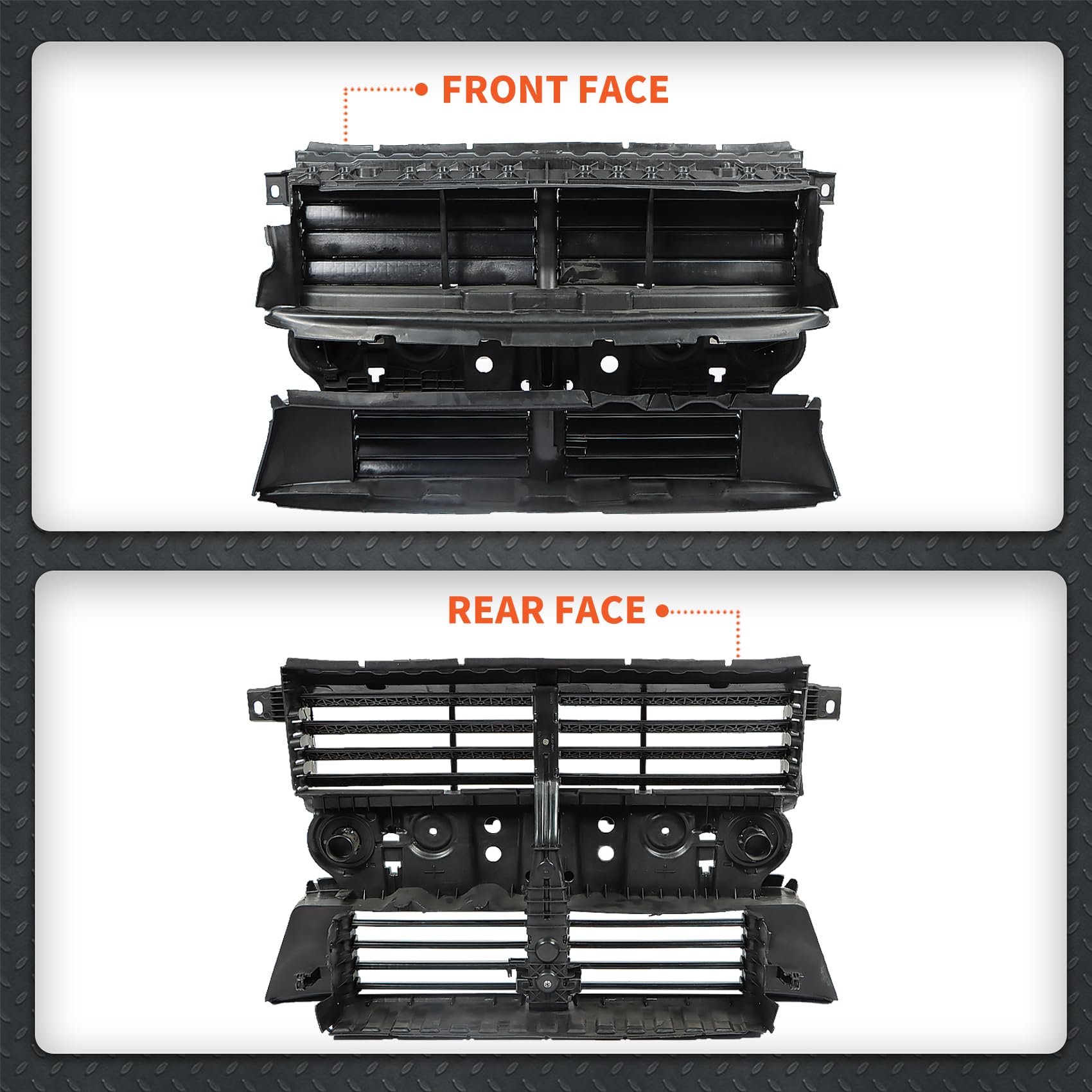 Snapklik.com : Labwork Front Radiator Shutter Assembly Replacement For ...