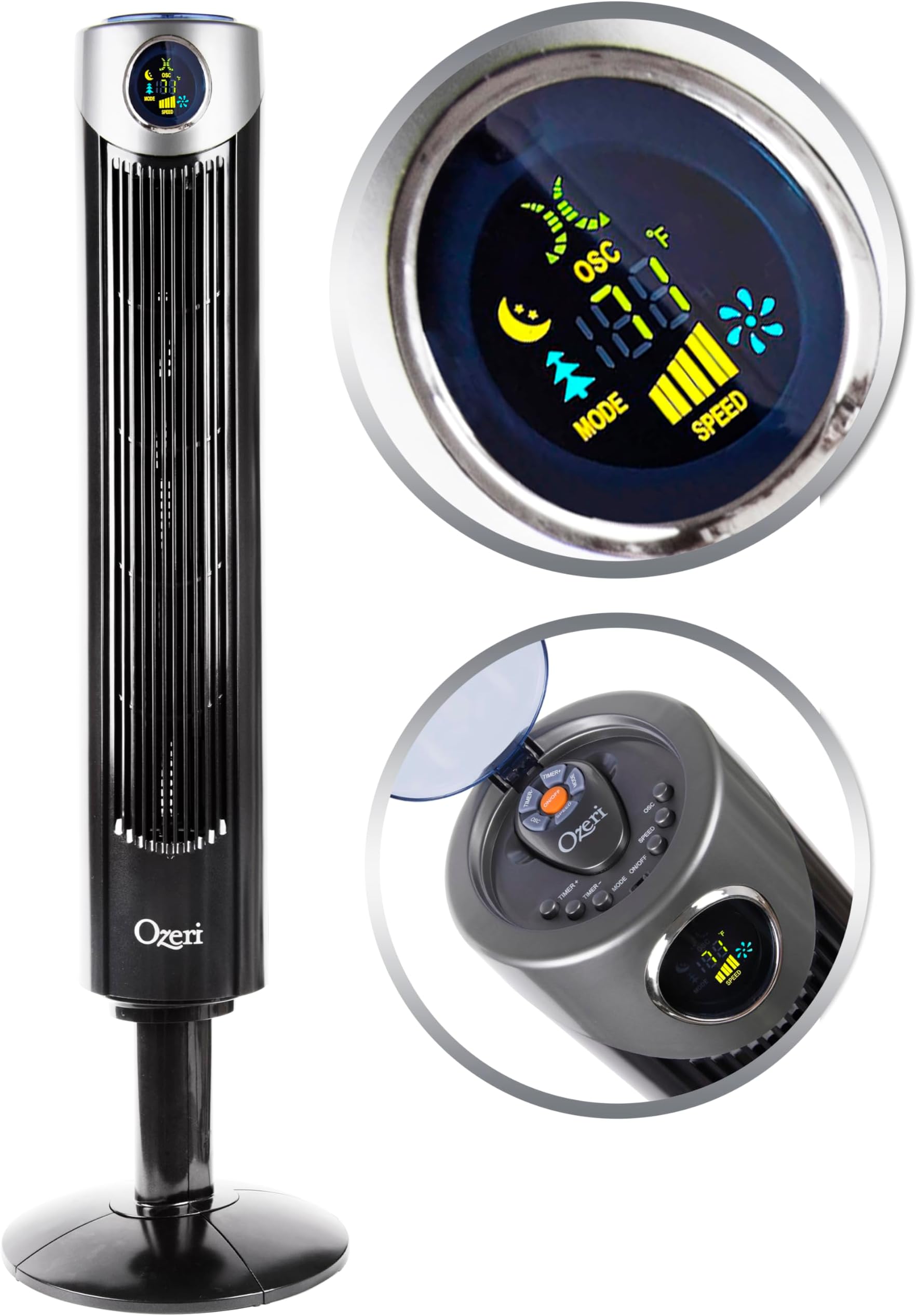 Amazon.com: Ozeri 360 Duo Tower Fan, with Dual Oscillation : Home & Kitchen