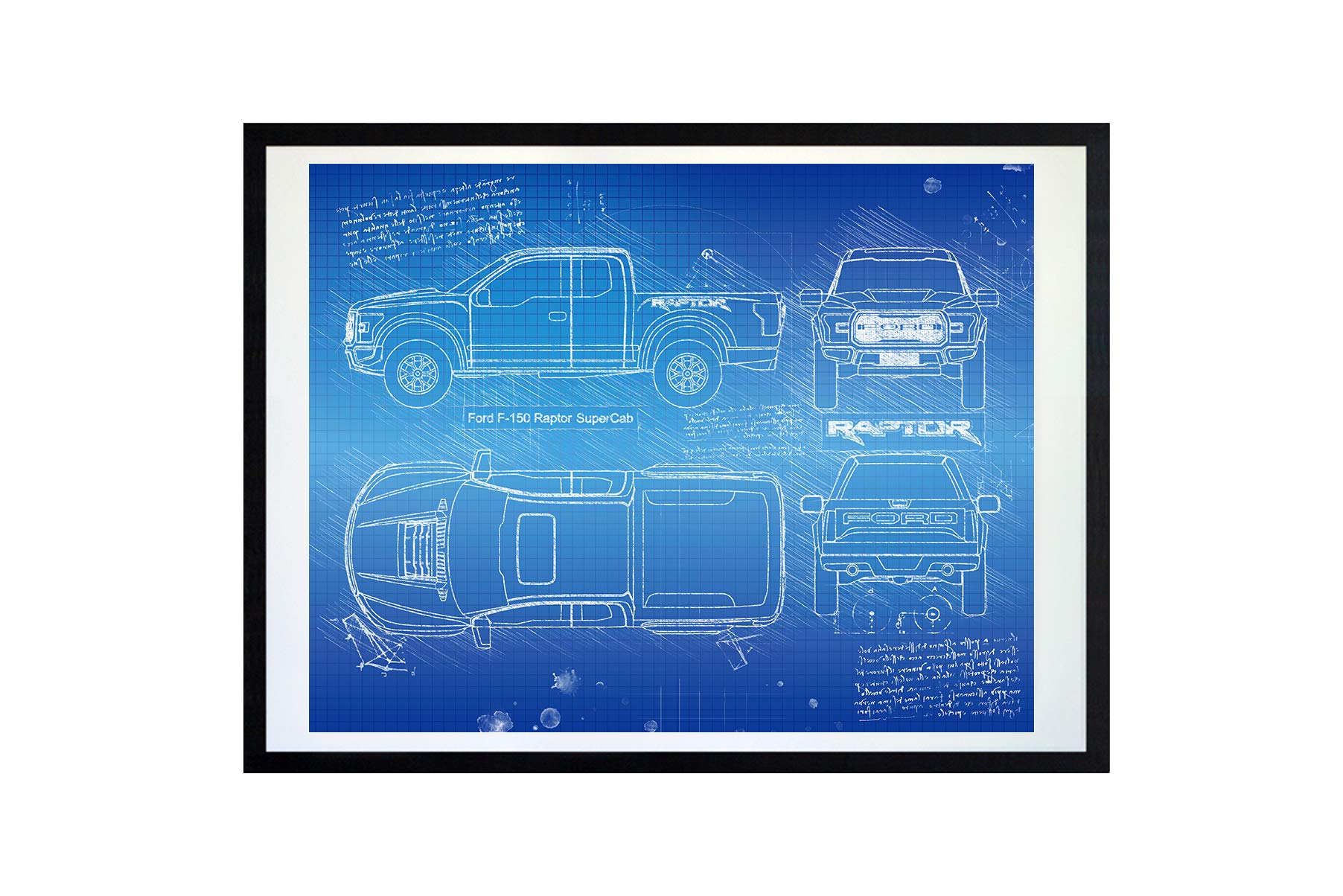 Buy DolanPaperCo #556 Ford F-150 Raptor SuperCab (2017) Art Print, da ...