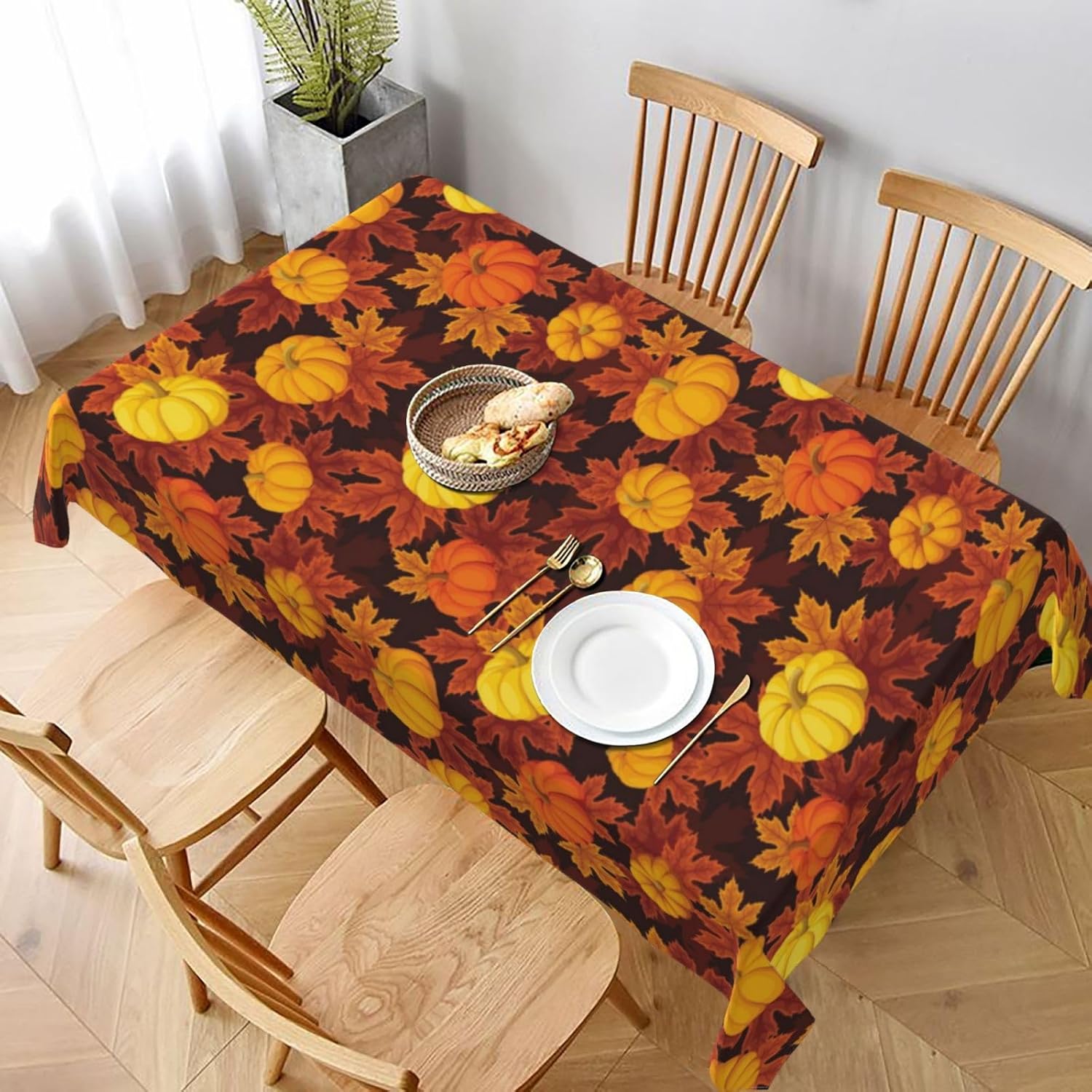 Amazon.com: BETGINY Fall Pumpkin Tablecloth 60x104 Inch Rectangle ...