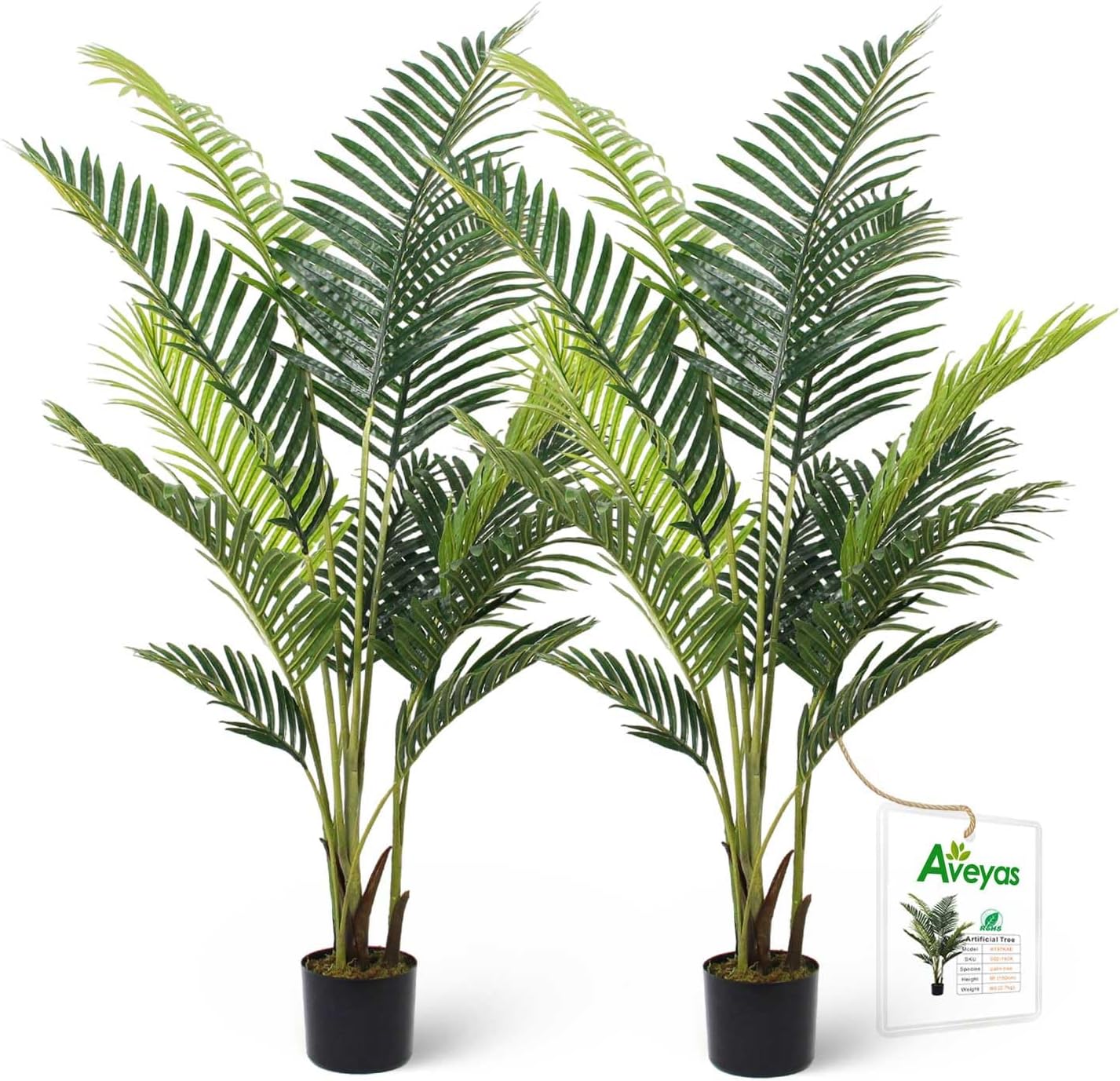 Amazon.com: Aveyas 5ft Artificial Palm Tree for Home Decor, 5 Feet Faux ...