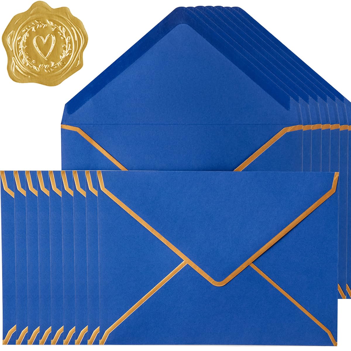 Amazon.com : 30 Pack Thick 4x6 Envelopes with Gold Border, A4 Thick ...