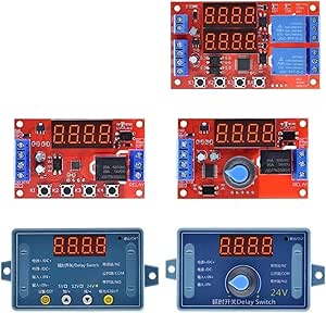 Amazon.com: FUDGIO DC 5V 12V 24V 10A Adjustable Time Delay Relay Module ...