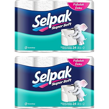 Selpak Imported 3Ply Toilet Tissue Paper - 24 Rolls/Pack (Pack of 2 ...