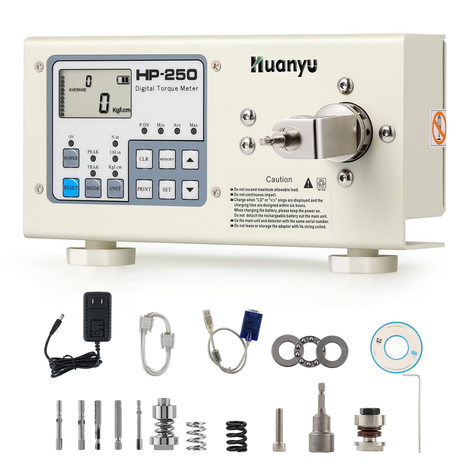 Huanyu Digital Torque Meter Portable Torsion Meter Screw Driver Wrench ...