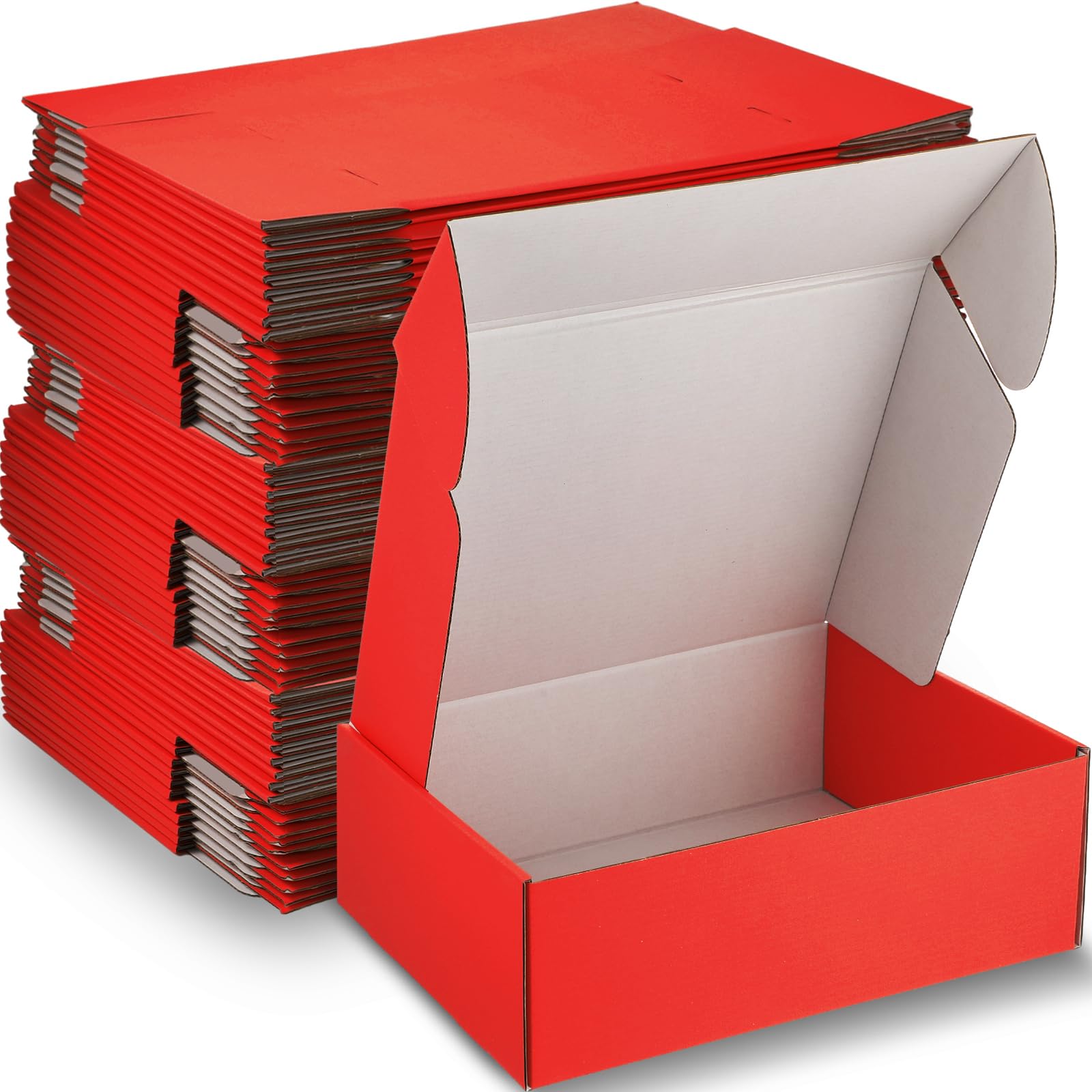 Amazon.com: Mooliwe 60 Pcs 12 x 9 x 4 Inch Shipping Boxes Mailer Boxes ...