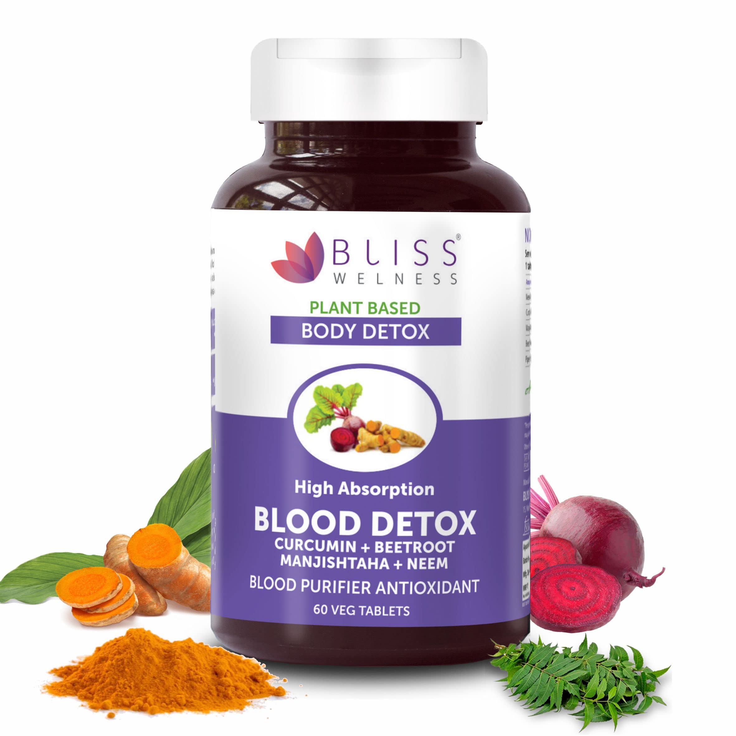 Buy Bliss Welness Blood Detox Cleanse Purifier | Curcumin Manjishtha ...