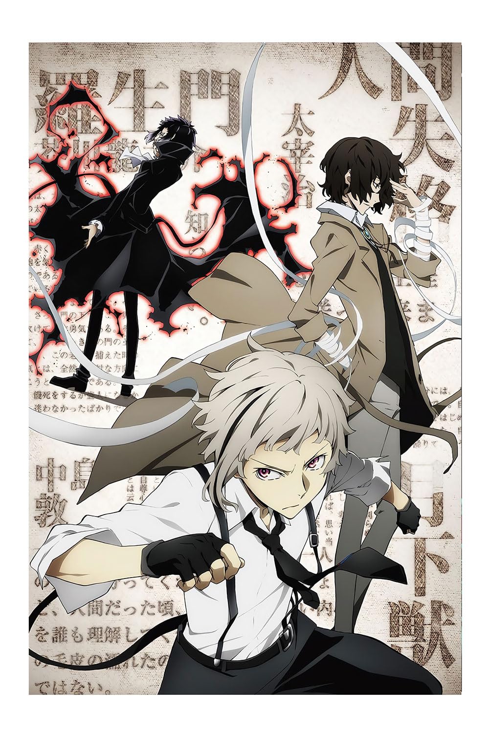 Amazon.com: Debubo Bungo Stray Dogs Posters Dazai Osamu Vs Fukuzawa ...