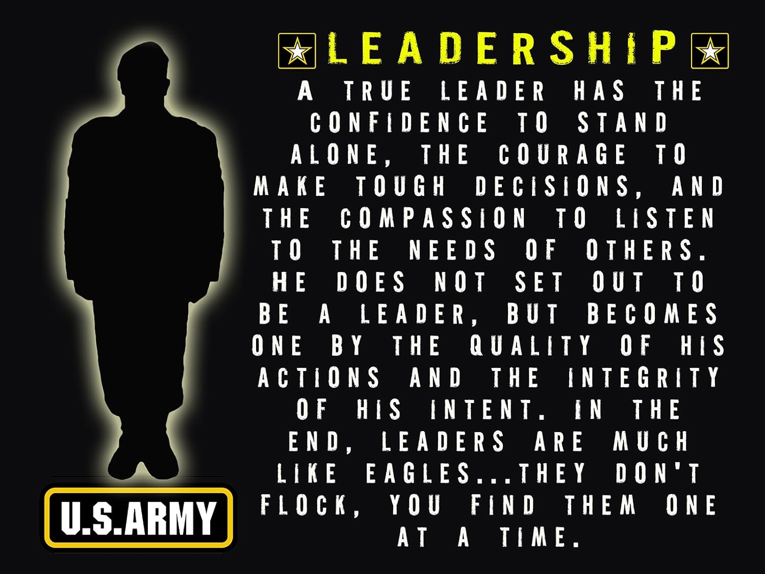 Amazon.com: ARMY Poster Leadership Poster Leadership Poster 18x24 ...