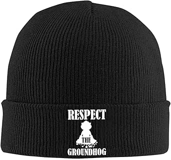 Respect The Groundhog Beanie Hats for Men Women Knit Winter Hat, Warm ...