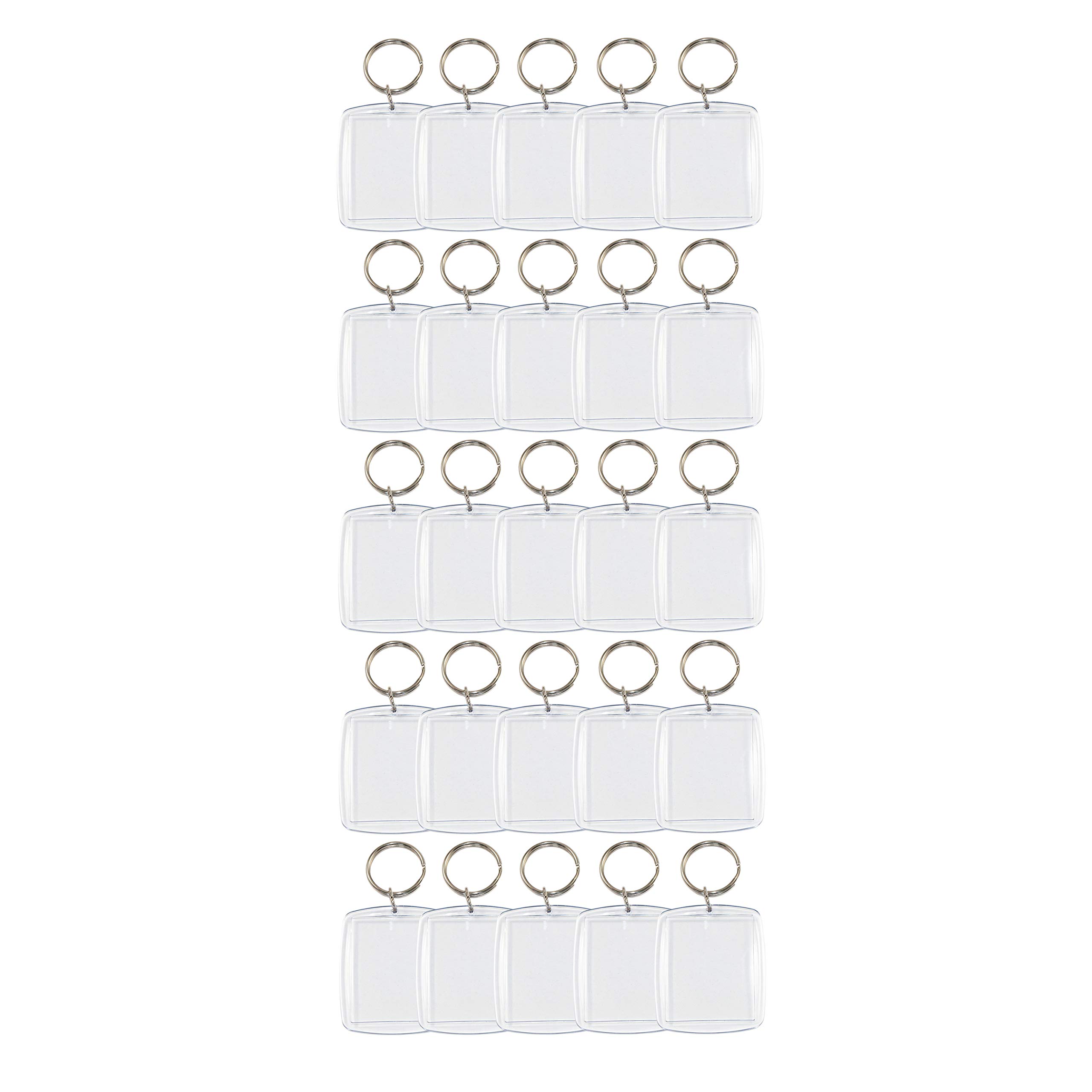 tiroba 25 Stück Acryl-Foto-Schlüsselanhänger mit Schlüsselring ...