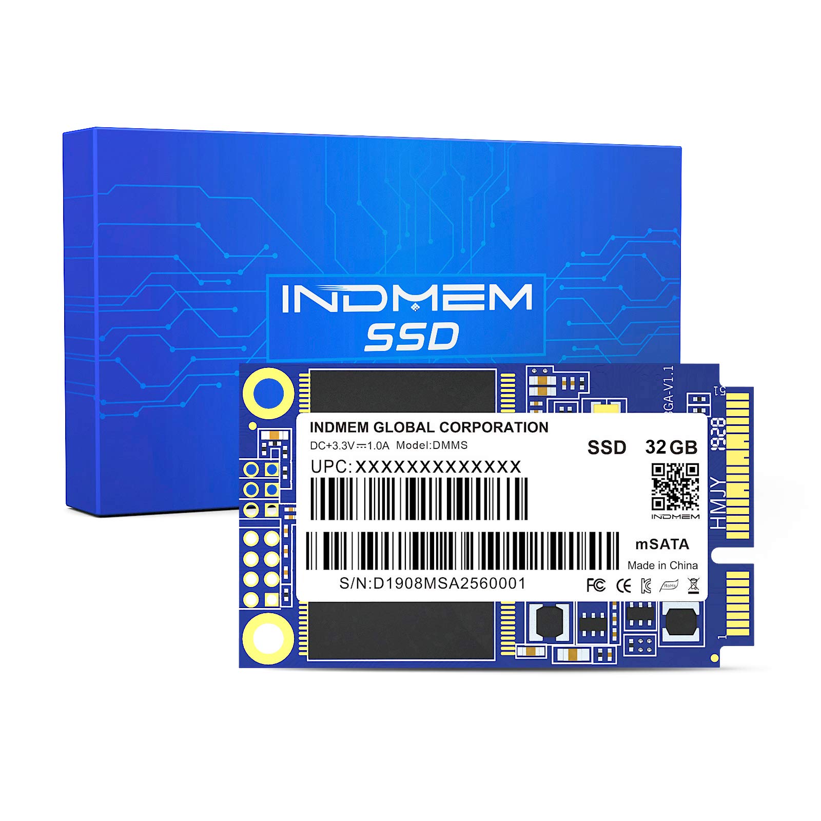 Buy INDMEM SSD 32GB MSATA Internal Mini SATA SSD Micro SATA TLC NAND