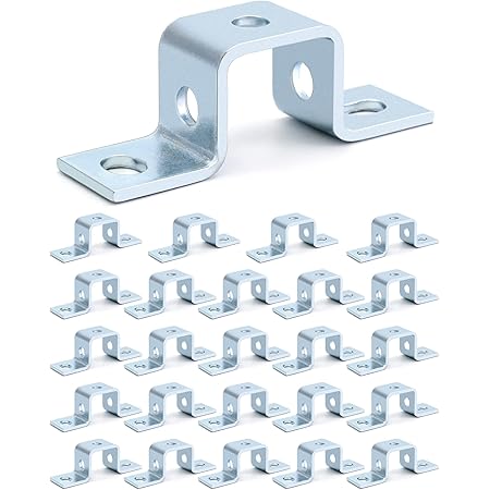 Amazon.com: QWORK 5 Hole U Shaped Strut Connector Bracket, 25 Pack ...