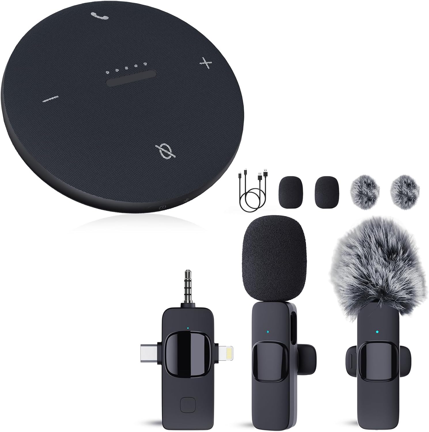 Amazon.com: HITROLINK Wireless Lavalier Microphone for iPhone Android ...