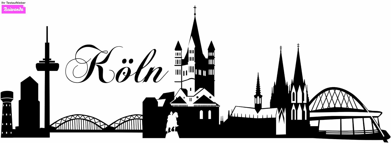 Amazon.com: Beiwanda Wall Sticker Cologne Skyline # 2 _ 240 x 96cm ...