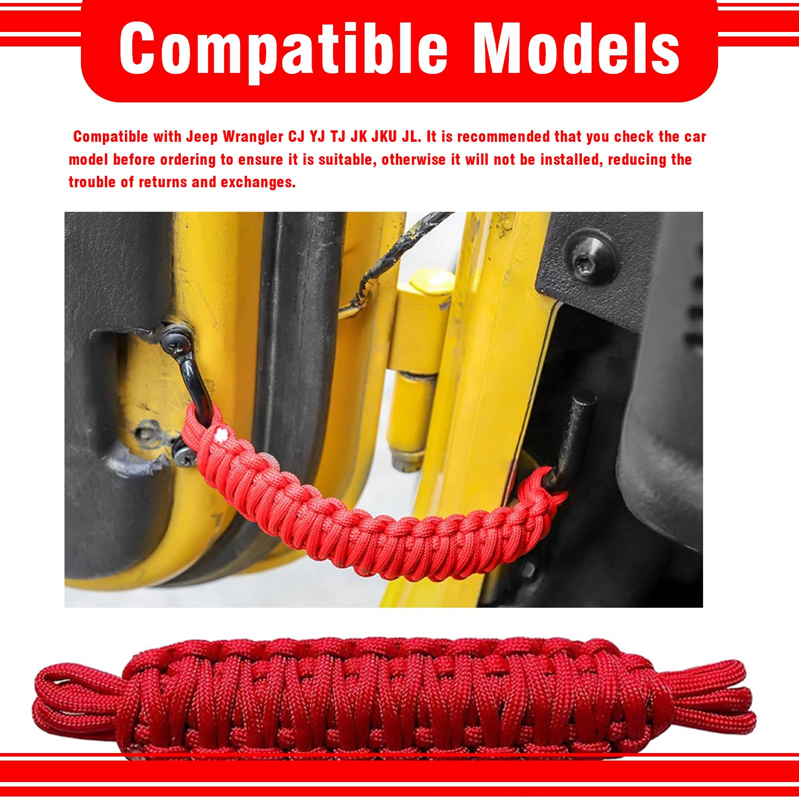 Snapklik.com : Yumfugu Pack-2 Car Door Limit Straps, Heavy-Duty ...