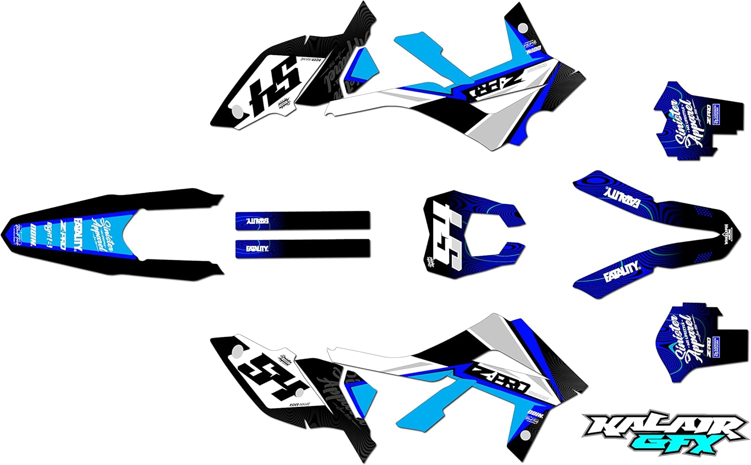 Kalair GFX Graphics Kit for GASGAS EC125 EC200 EC250 EC300 EC450 (2012 ...