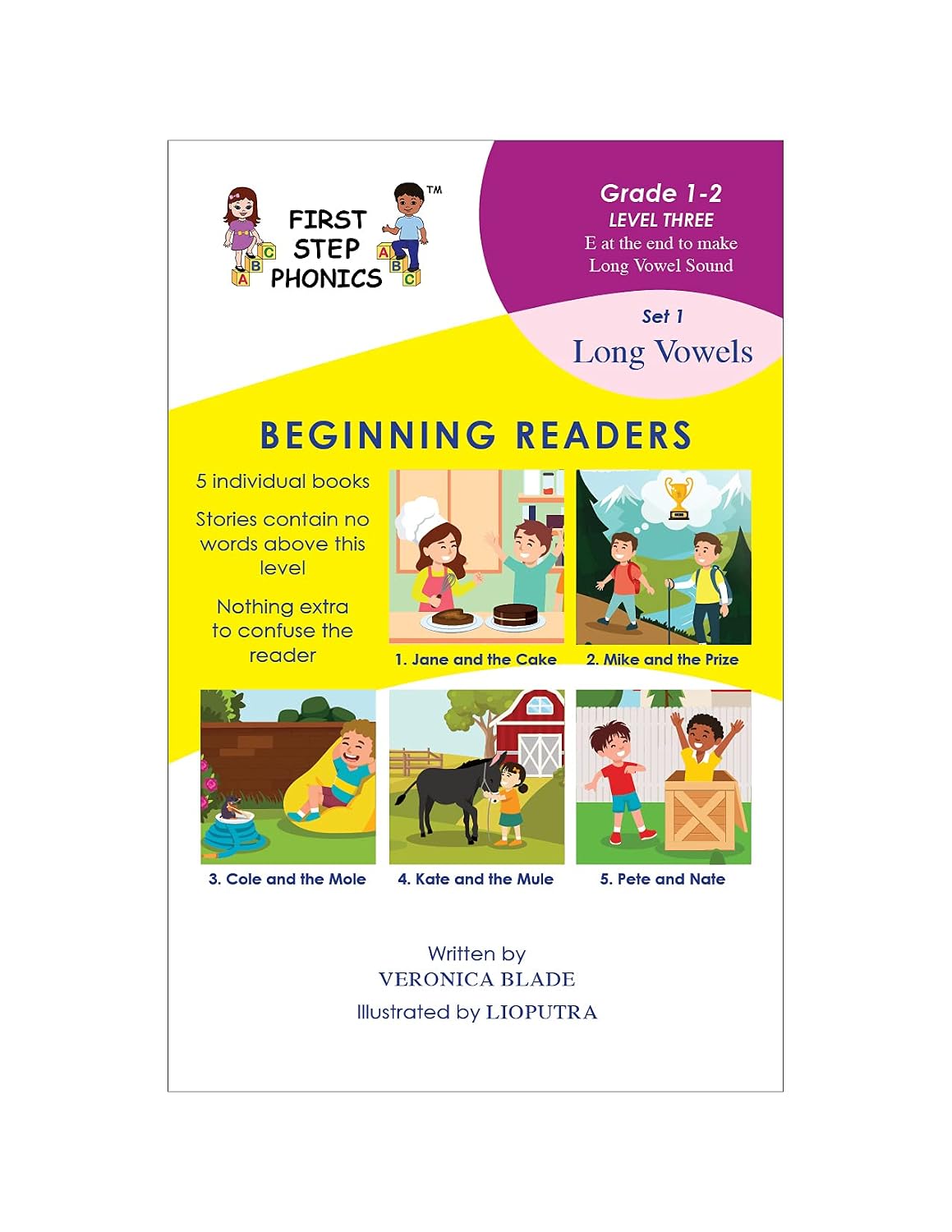 Amazon.com: First Step Phonics Beginning Readers Level 3, Set 1: Words ...