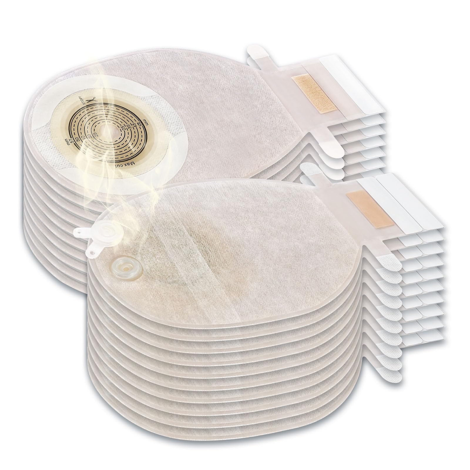 Amazon.com: Colostomy Bags Vent Velcro 20 Pack ostomy Bag Vent, ostomy ...
