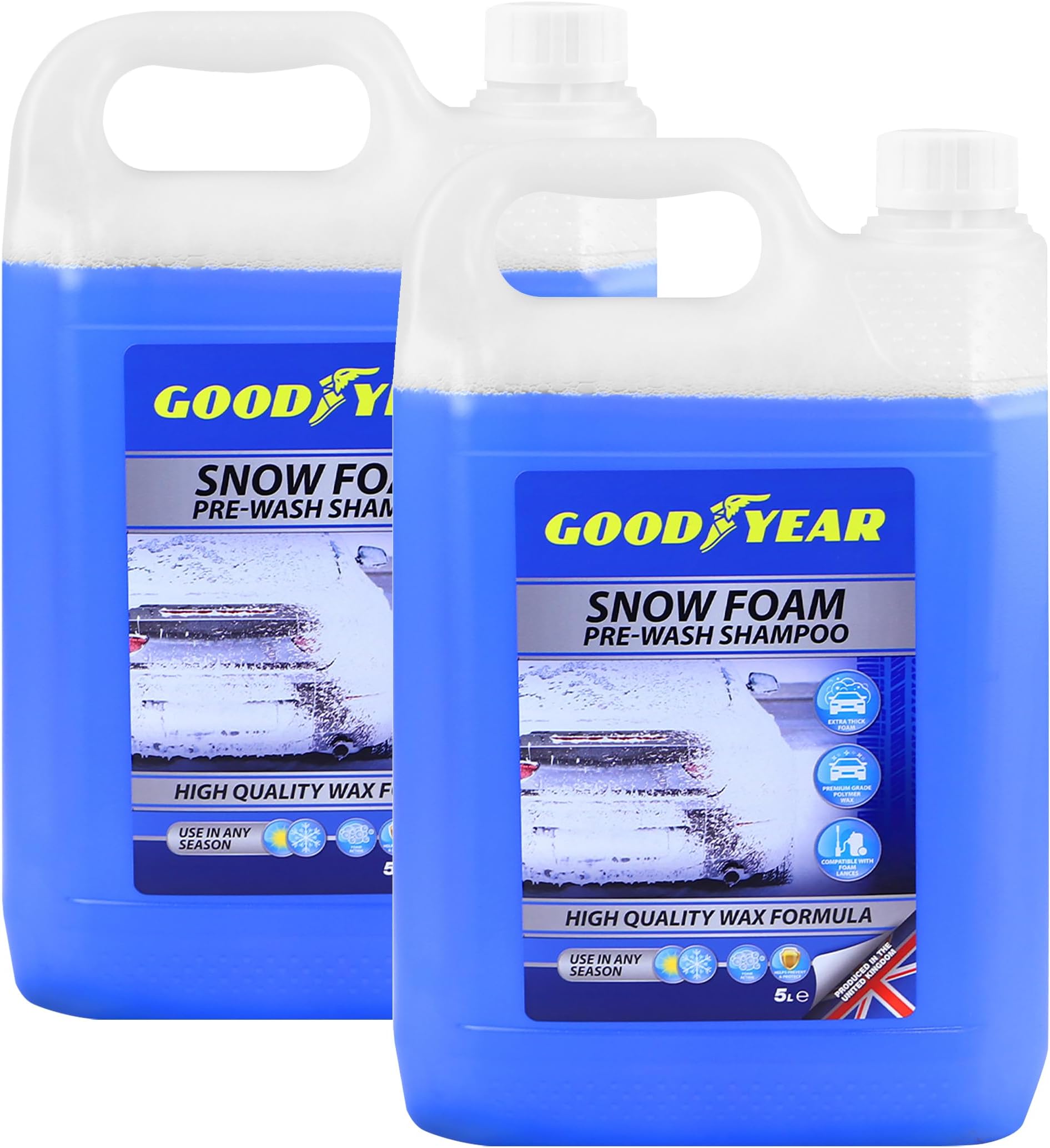 Goodyear 2 X 5L Snow Foam Shampoo with Premium Quality Added Wax With ...