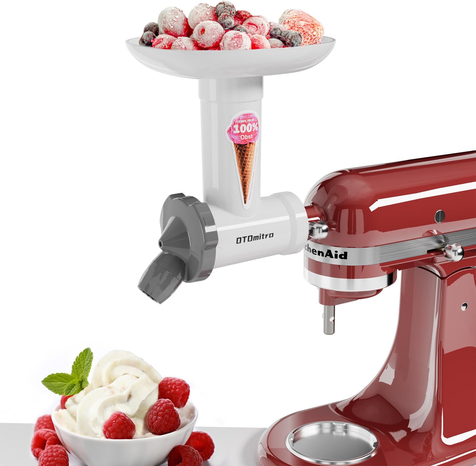 Amazon.com: Big Boss 9249 Swirlio Frozen Fruit Dessert Maker, Red ...
