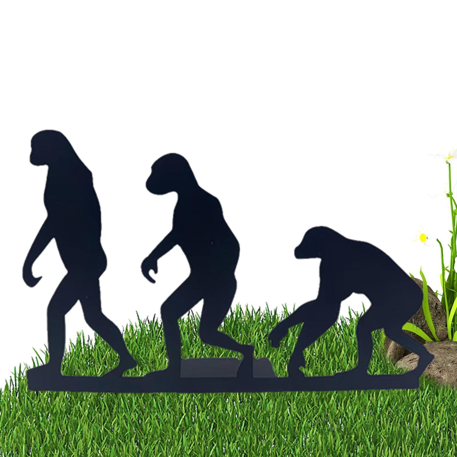 Metal Cat Garden Statues Weather Resistant Iron Cat Ape Garden ...