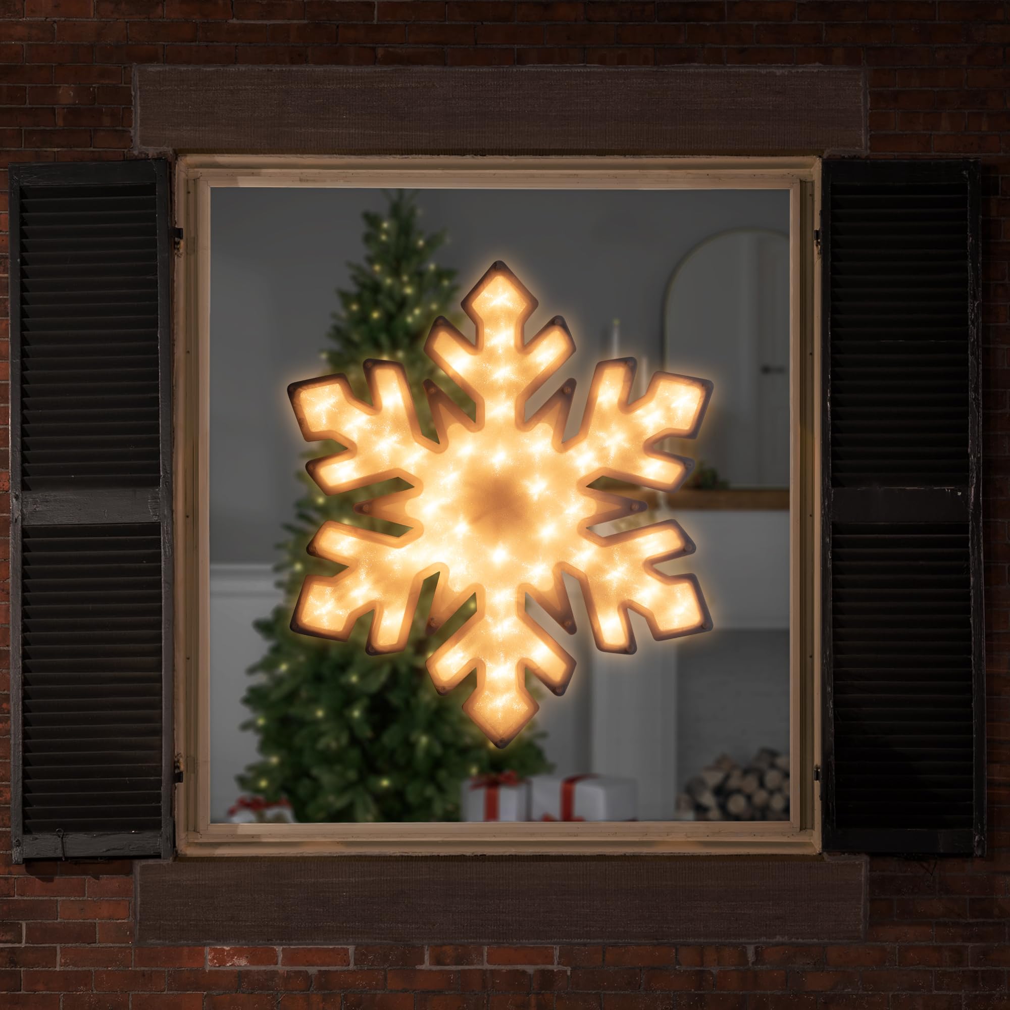 Snowflake Lighted Window Decoration Northlight Seasonal 23" Lighted