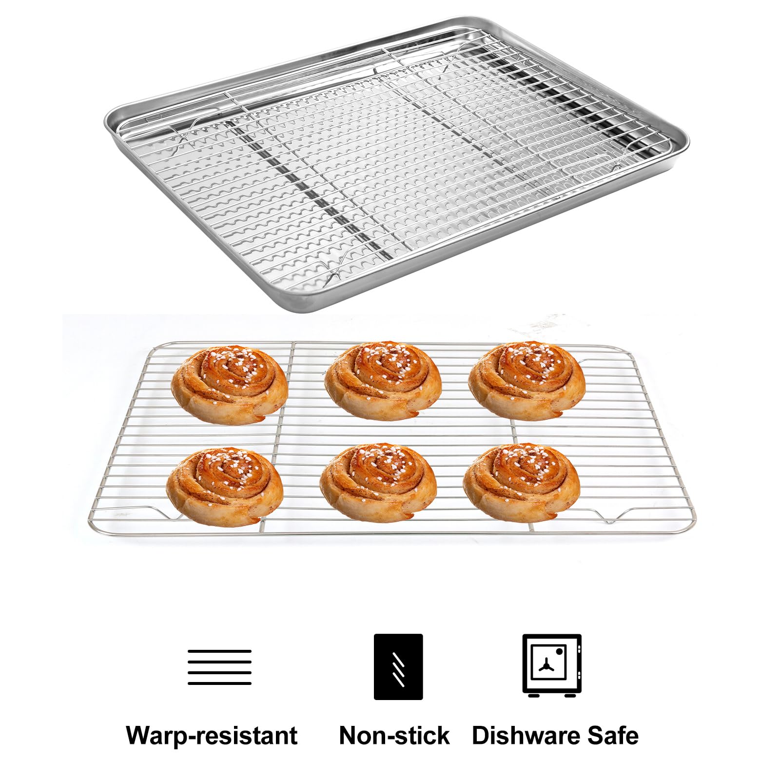 Snapklik.com : Stainless Steel Baking Sheet