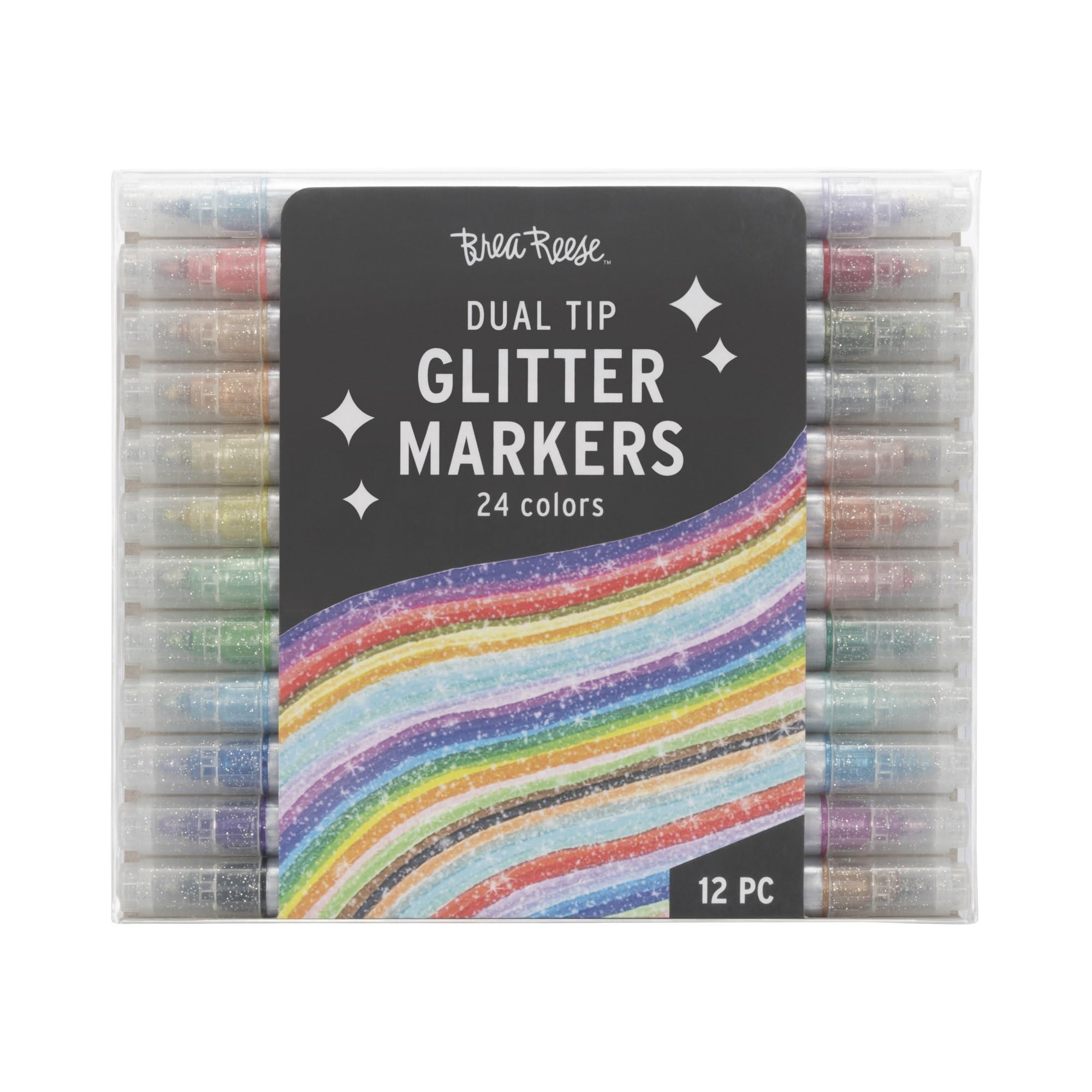 Amazon.com: Brea Reese: Dual Tip Markers - Glitter 12ct - 24 Sparkling ...