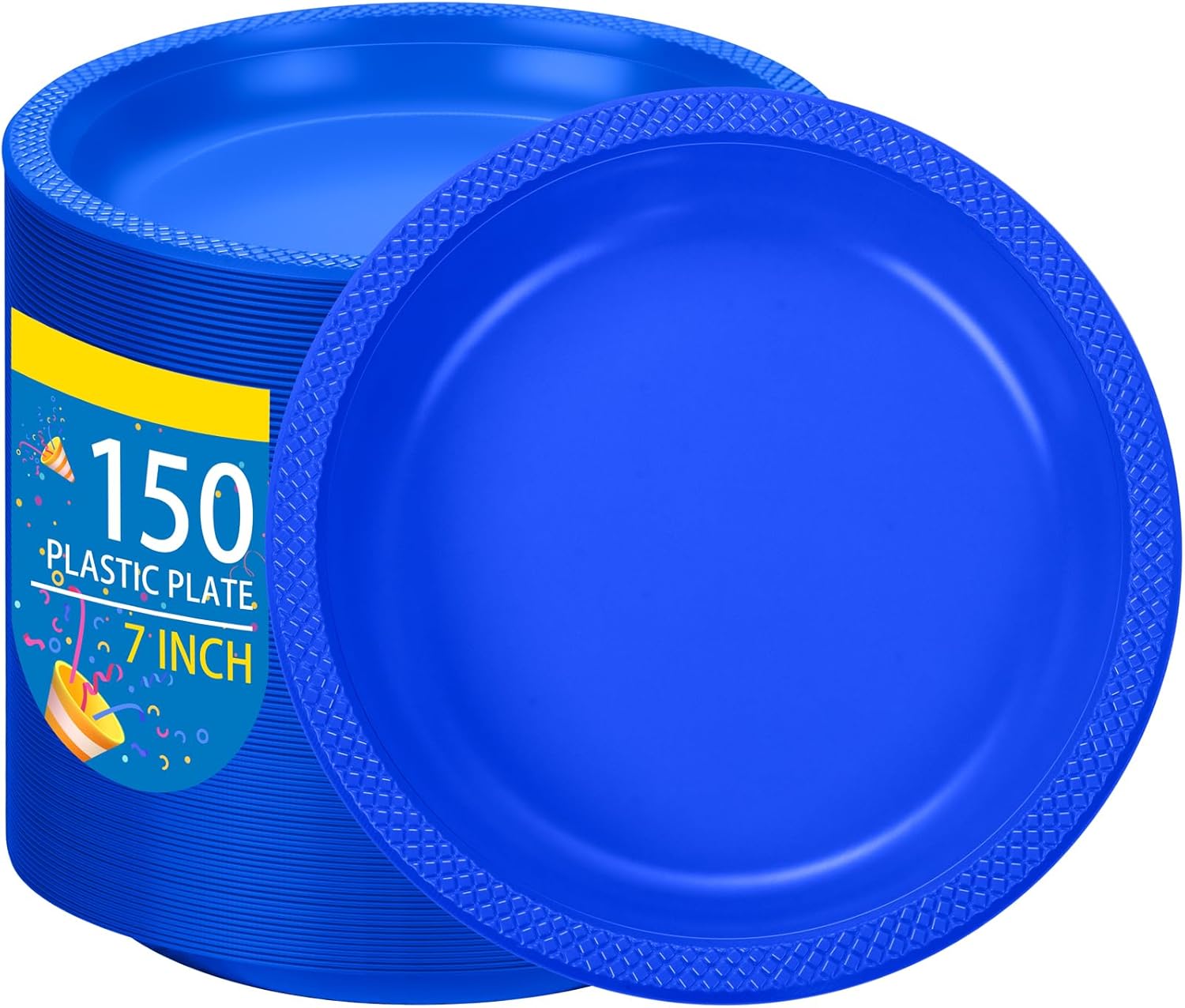 Amazon.com: WELLIFE Royal Blue Party Plates 7 Inch -150 Count ...
