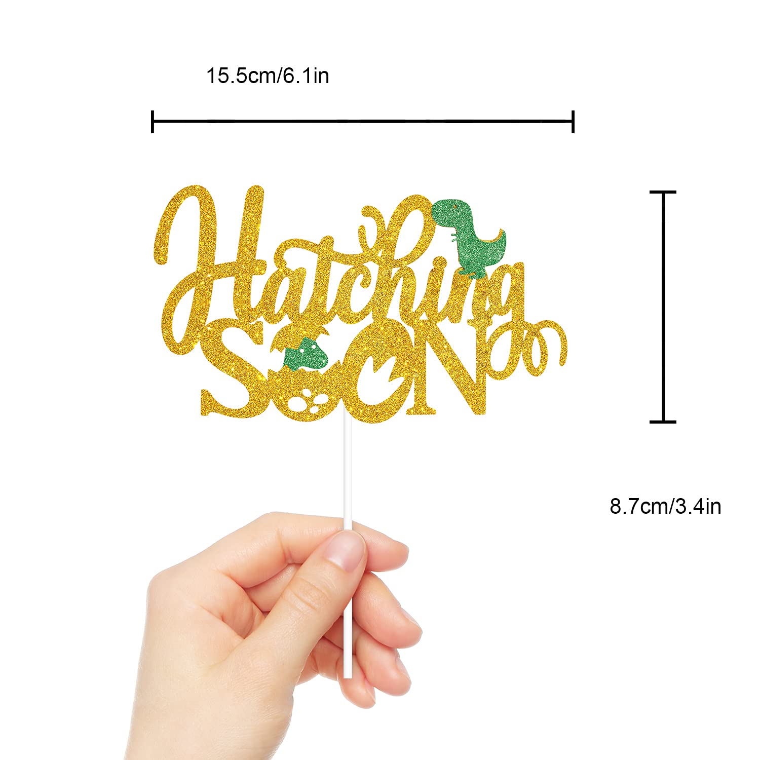 Snapklik.com : Hatching Soon Dinosaur Cake Topper - Welcome Baby ...