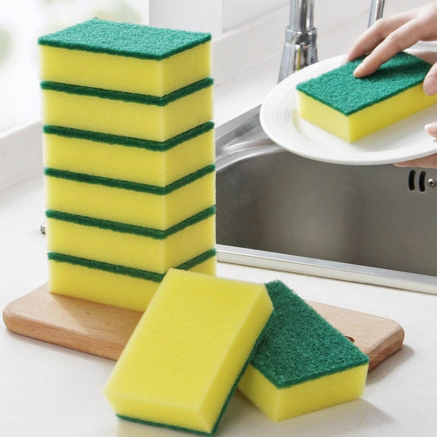 Amazon.com: FUELEGO 10PCS Multi-Purpose Cleaning Sponges Non-Scratch ...