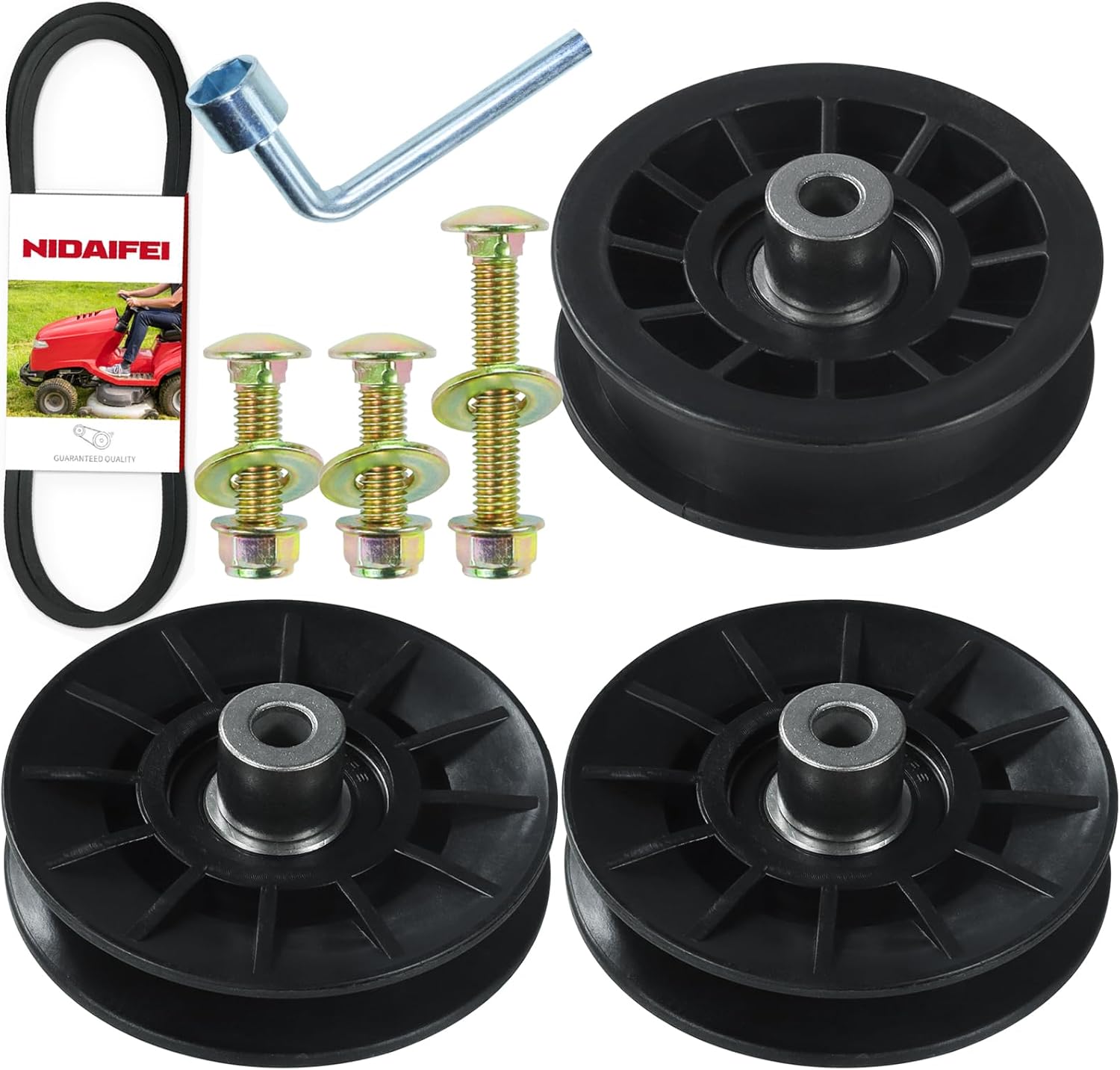 Amazon.com: NIDAIFEI 2 Pack 532194326 V-Groove Idler Pulley with ...