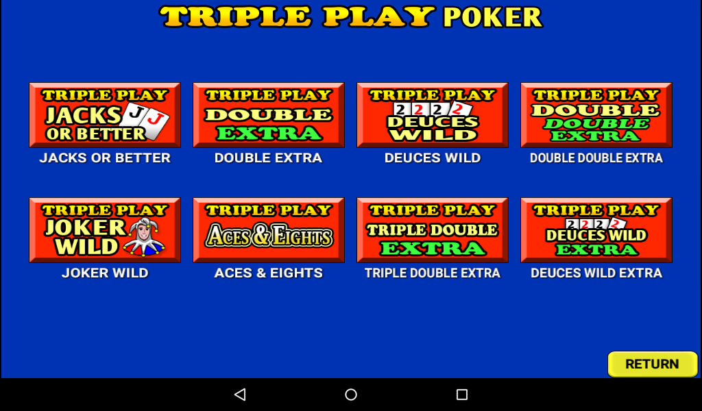 Triple Play Poker - Free - App on Amazon Appstore