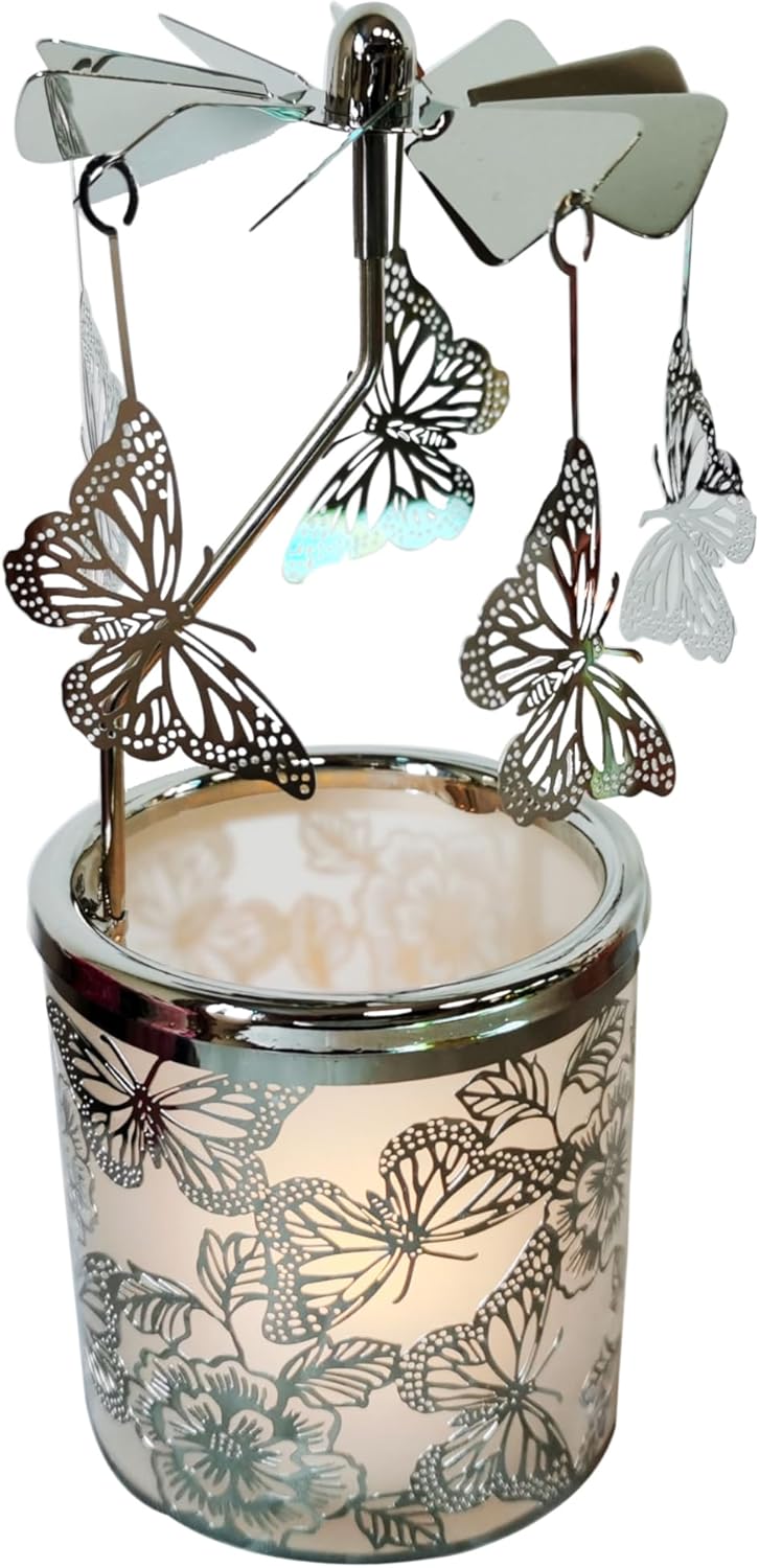 Amazon.com: adkinzim Rotary Candle Holder Spinning Tea Light ...