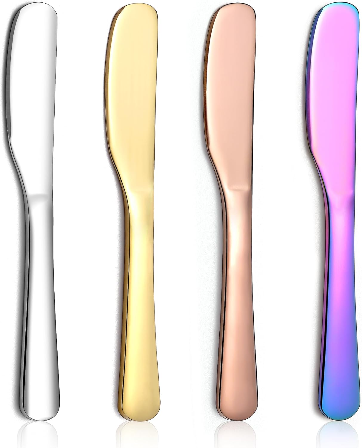 ReaNea Butter Knife Spreader 4 Pcs, Stainless Steel Butter Knives With ...