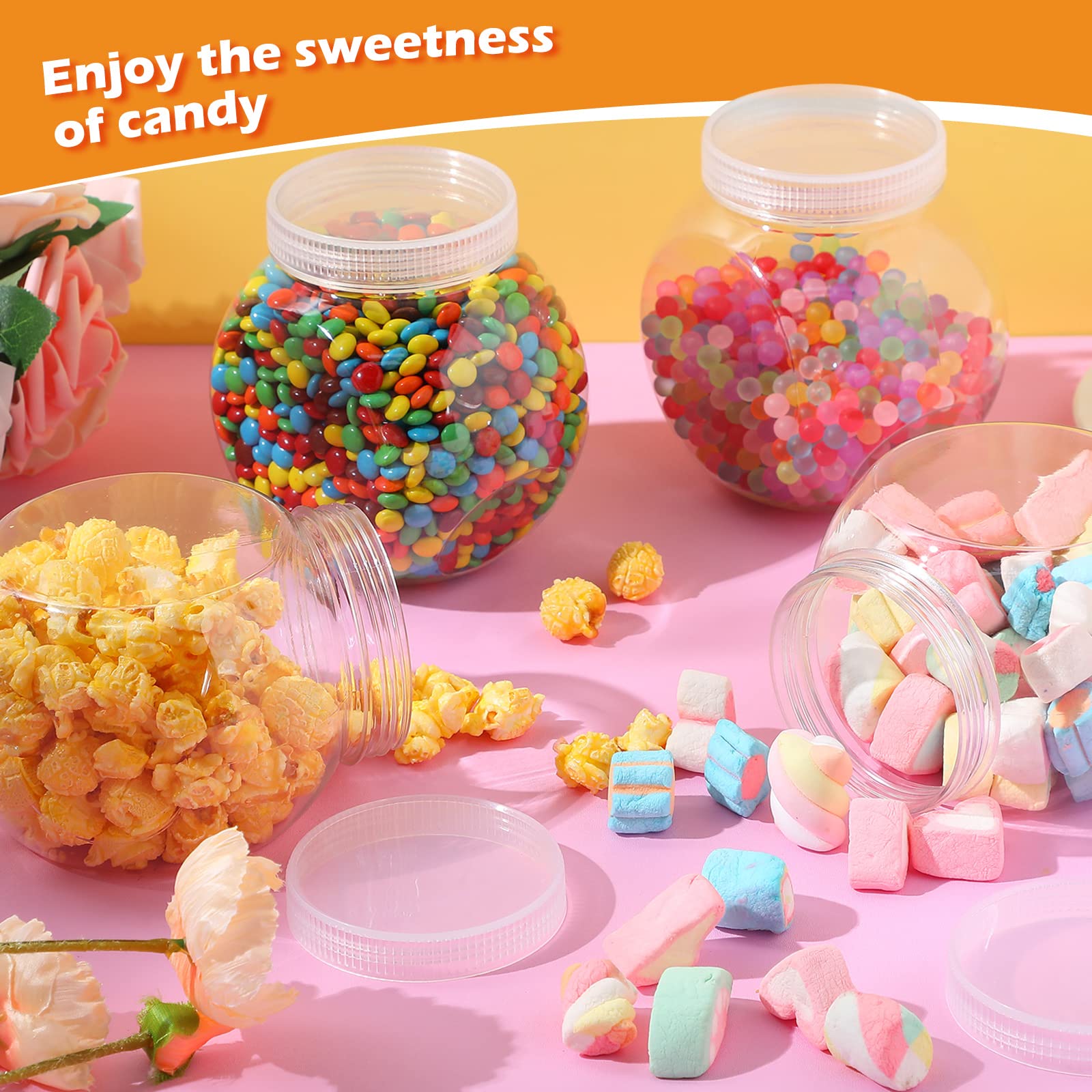 Plastic Candy Dish With Lid Round Glass Candy Jar | Home In 1
