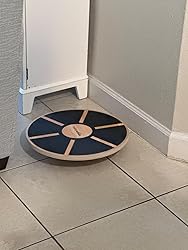 Amazon.com : Amazon Basics Wood Wobble Balance Trainer Board, Black ...