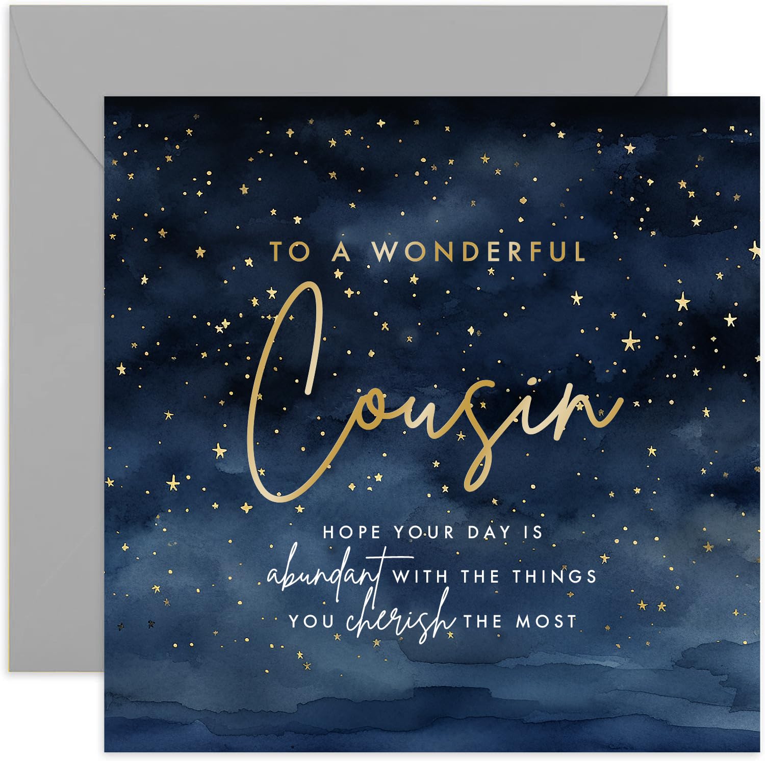 Birthday Card for Cousin - Wonderful Stars Design - Male Birthday Card ...