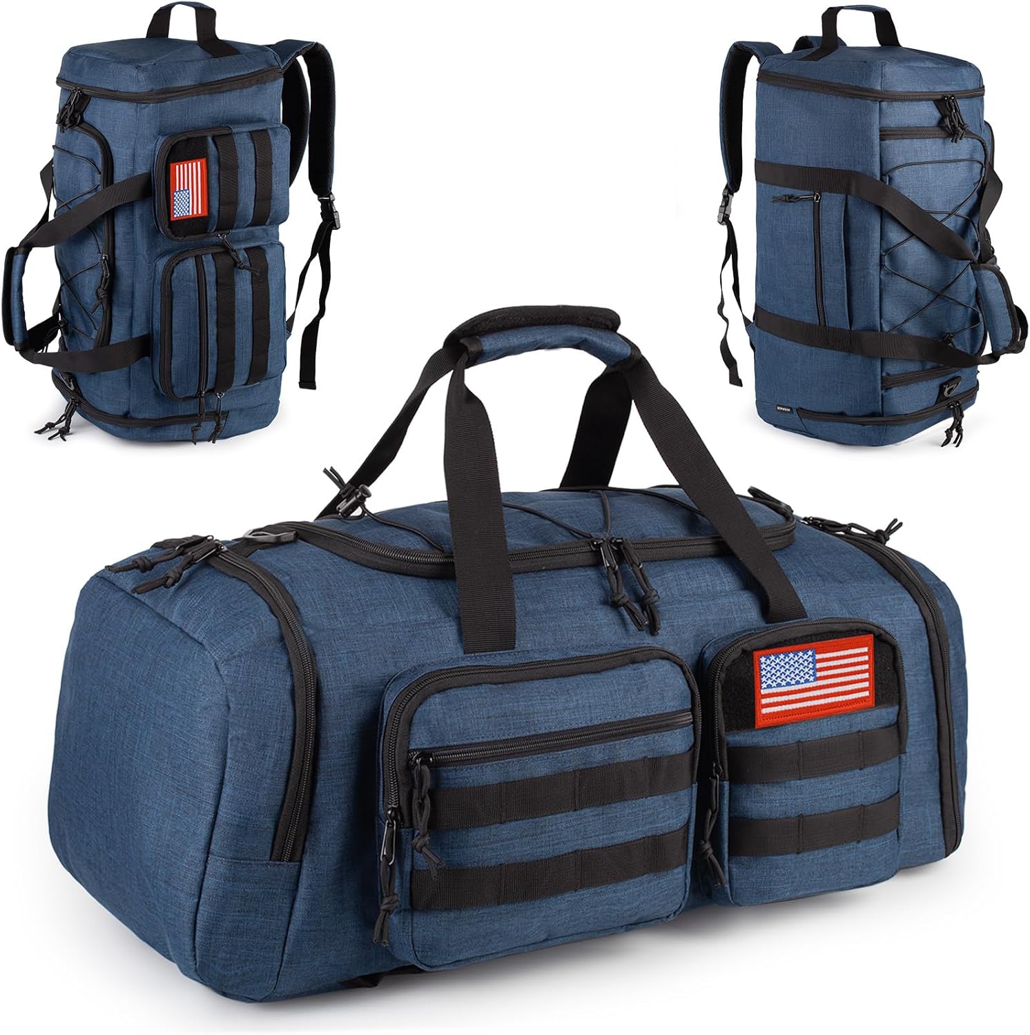 Amazon.com | Tactical Gym Bag for Men，50L Large 3 in 1 Sports Duffle ...