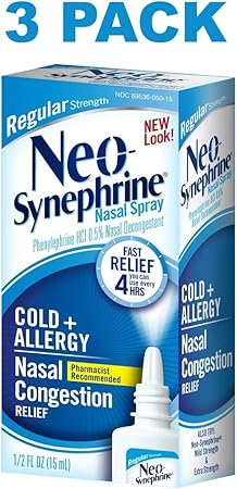 Amazon.com: Neo-Synephrine Nasal Spray, REGULAR Formula, 0.5-Ounce ...