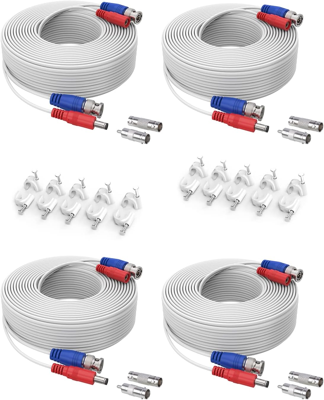 Amazon.com: SANNCE 4-Pack 100ft BNC Video and Power Security Camera ...