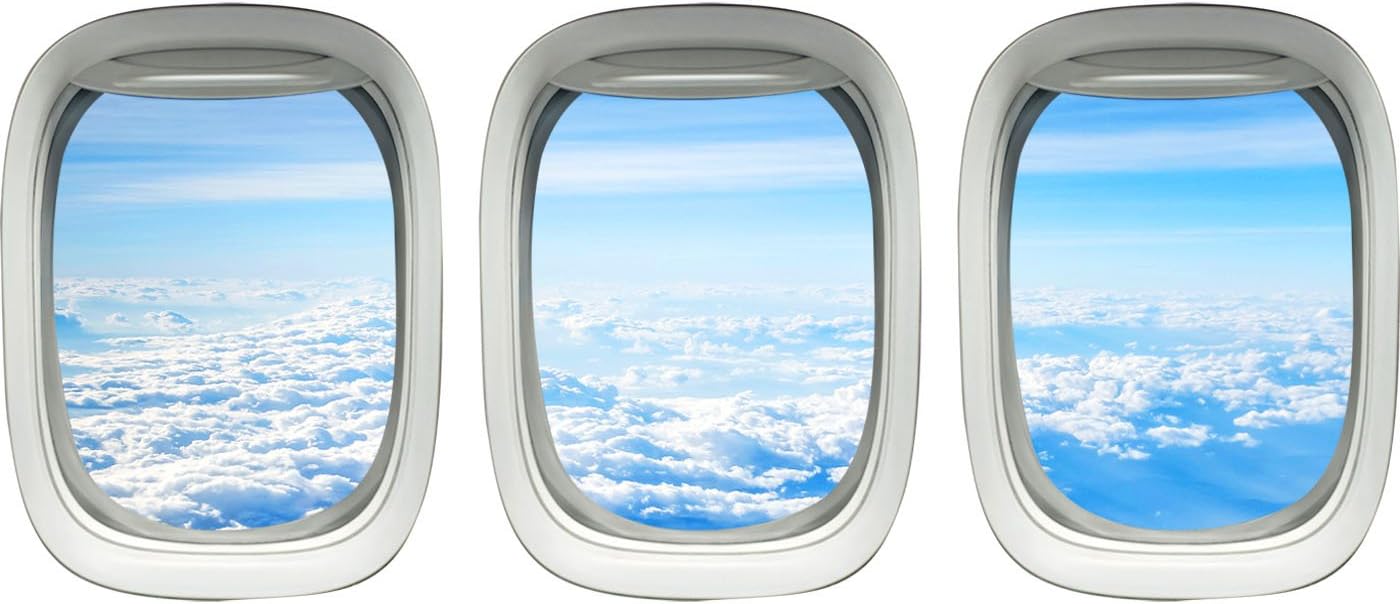 Amazon.com: VWAQ - Airplane Wall Decal for Kid - Airplane Window Clings ...