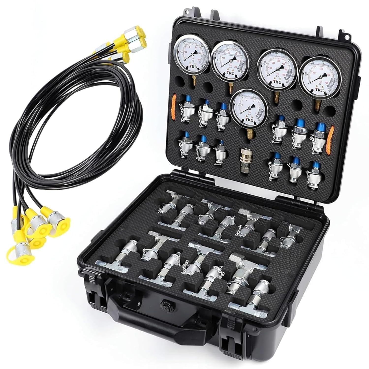 Snapklik.com : Hydraulic Pressure Test Kit, 600bar /10000psi / 60Mpa 5 ...